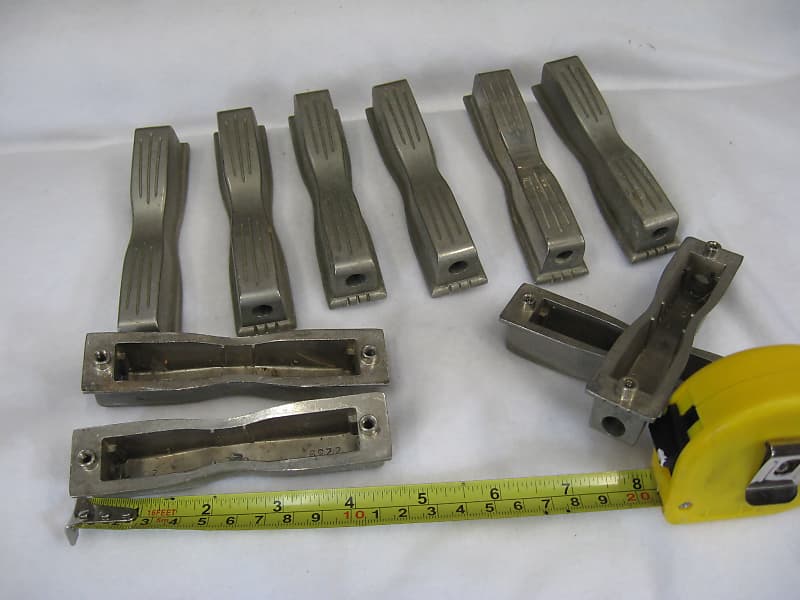 Ludwig 10 Bow Tie Lug Casings 50's Nickel Plated | Reverb