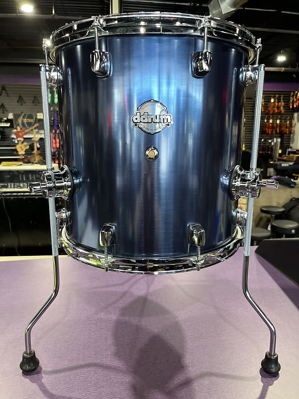DDrum Dominion 14x14 Floor Tom Brushed Blue | Reverb