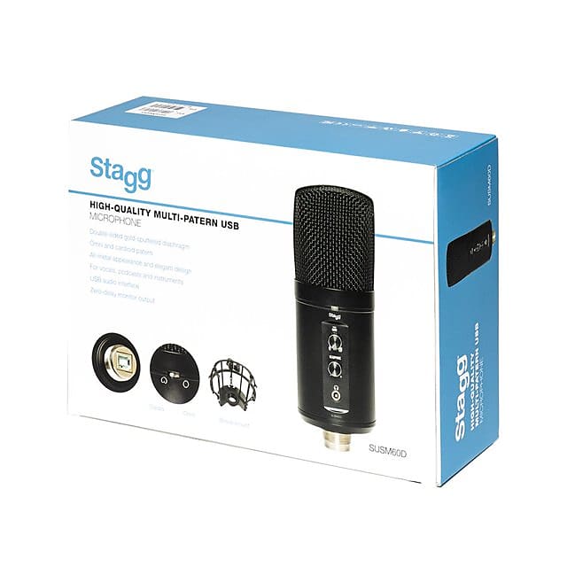 STAGG Double Condenser USB Microphone with Dual Polar | Reverb