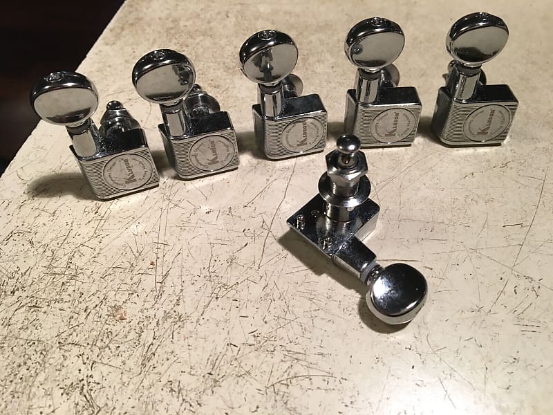 Kluson KCDF-6B-N Modern 2 Pin Chrome Tuners Strat Tele | Reverb