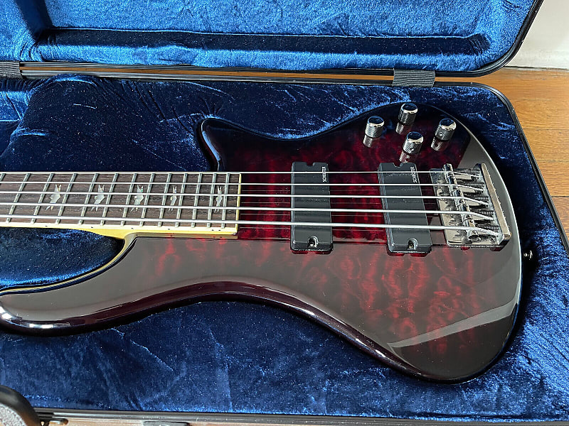 Schecter Stiletto Extreme 5-String Bass Guitar, custom hard | Reverb
