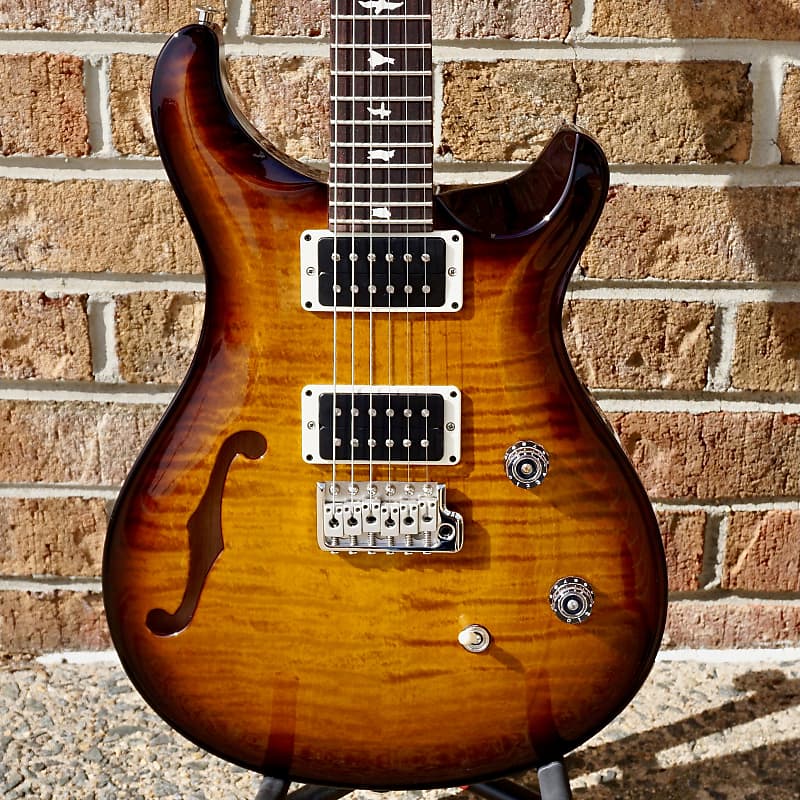 PRS CE 24 Semi-Hollow Black Amber | Reverb