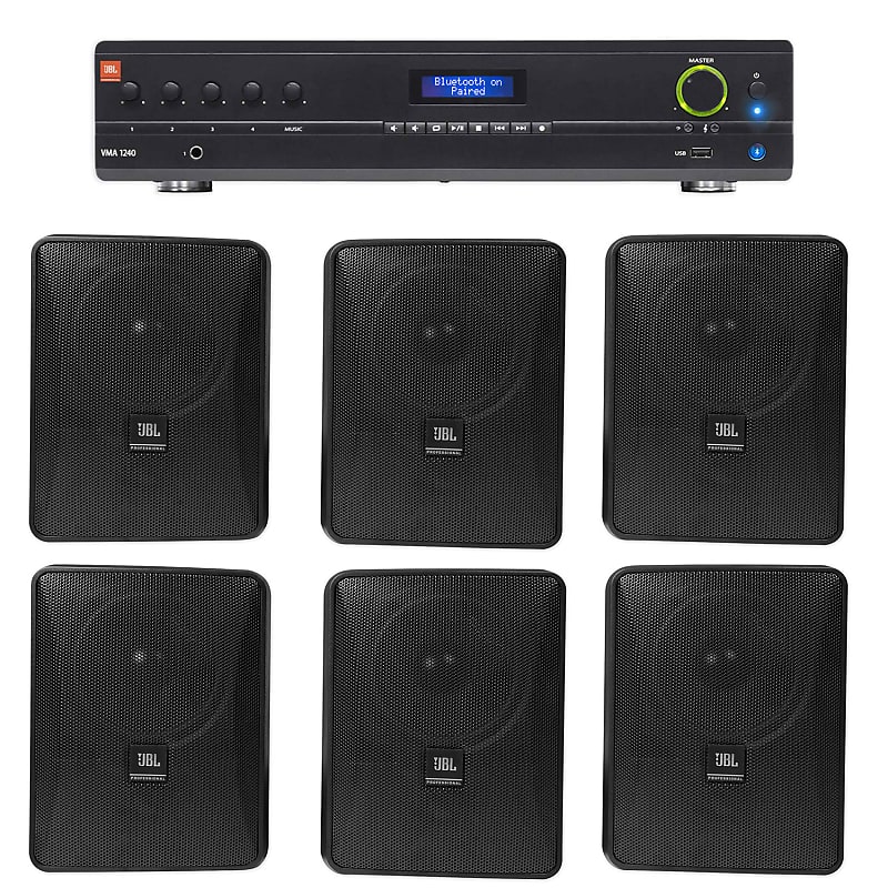 JBL VMA1240 Commercial/Restaurant 240W 70v Amplifier+(6) JBL | Reverb