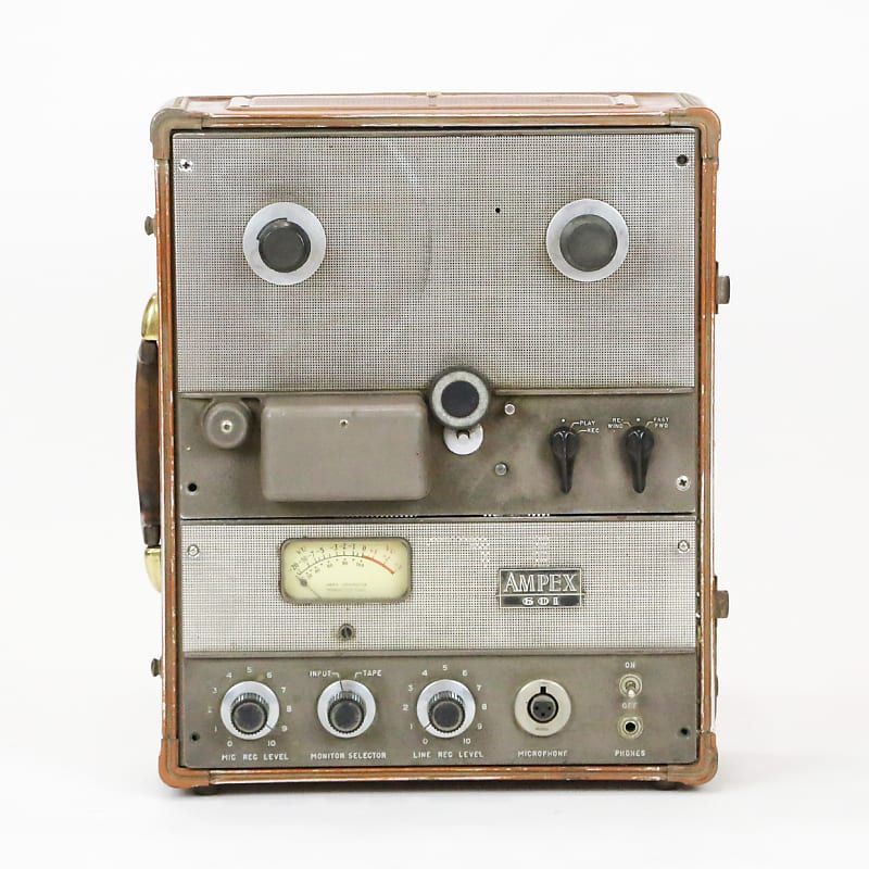 1958 Ampex Model 601 Brown Leatherette Portable Analog Tape | Reverb