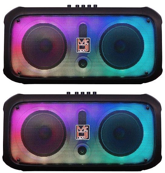 2 MR DJ FIRE-FLAME 6.5" X 2 Rechargeable Portable Bluetooth | Reverb