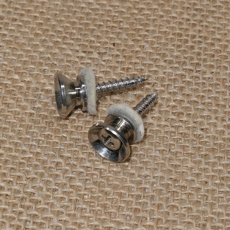 Genuine 2000 Fender Stratocaster Strap Buttons Chrome #DK12 | Reverb