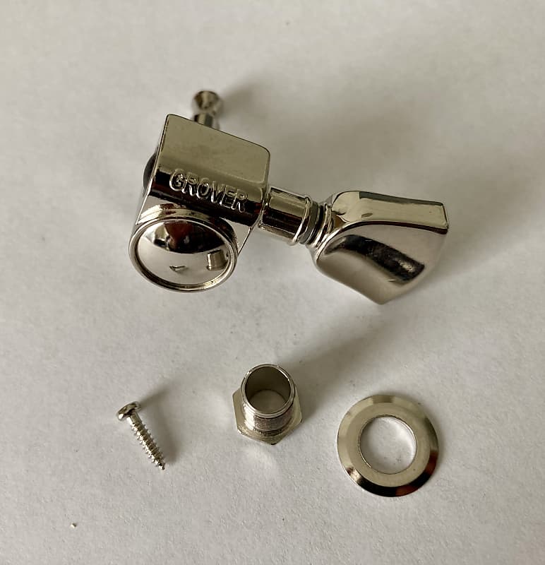 Single Grover Rotomatic tuner, nickel, tulip / keystone - | Reverb