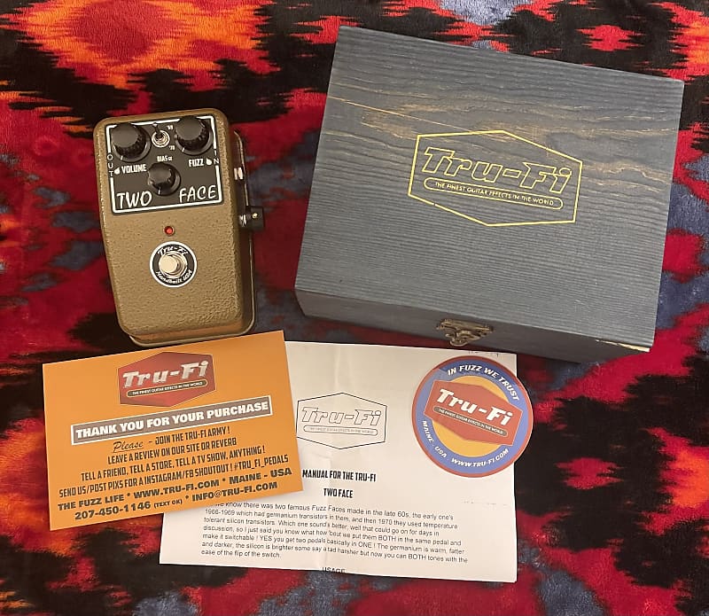 Tru-Fi Two Face fuzz 2023 Gold Hammertone | Reverb