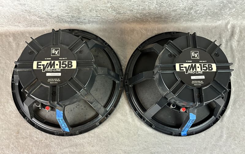 Pair of Electro-Voice EV 15B 15" speakers | Reverb