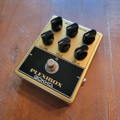 GOKKO Plexibox Guitar Distortion Effects Pedal - Gold | Reverb