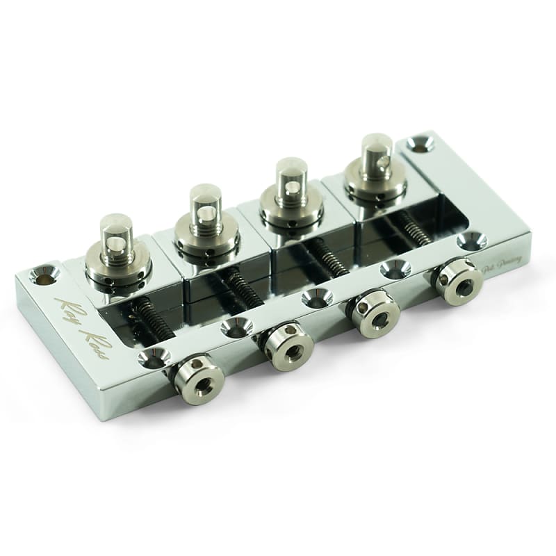 Ray Ross RRB4C Saddle-Less 4 String Bass Bridge - Chrome | Reverb