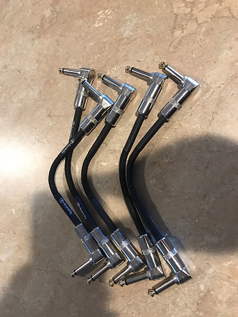 Iconic Angled patch cables (5) lot 8.5" | Reverb