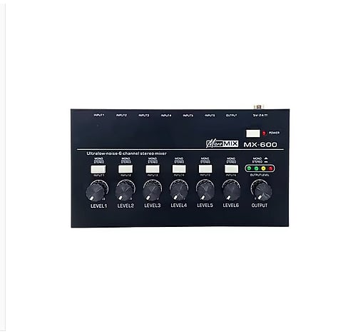 Micromix Mx600 Ultra Low-Noise 6 Stereo Channel Inputs Mixer | Reverb