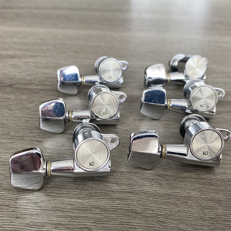 Vintage Gotoh Tuners Crownhead Chevron 1981 Chrome with Box | Reverb