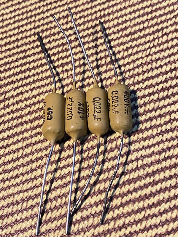 Philips 4x Rare NOS Mustard Capacitor 0,022uF 400V for | Reverb