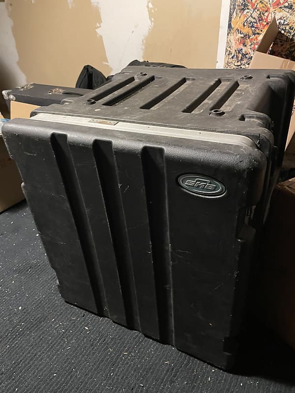 SKB 12U Roto Rack Molded Plastic Black Flight Case Black | Reverb