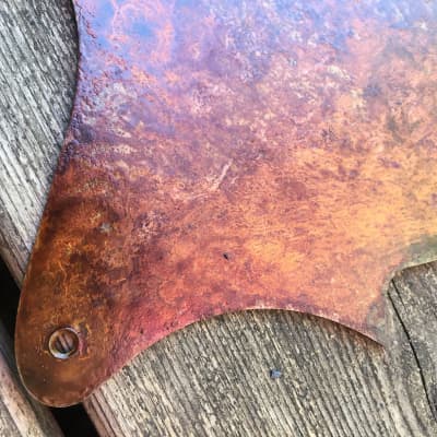 Rusted Relic LPJR textured Rust metal pickguard. | Reverb Canada