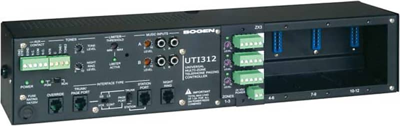 Bogen UTI312 Zone Paging Controller, with Paging Module, 3-12 | Reverb
