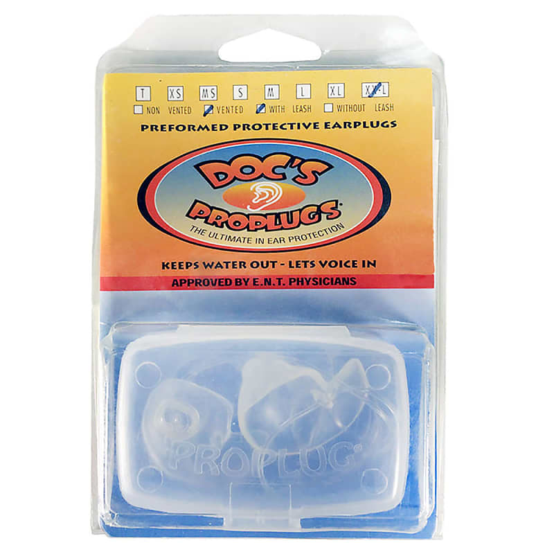 Doc's Pro Plugs Ear Plugs - Vented With Leash-Large | Reverb UK