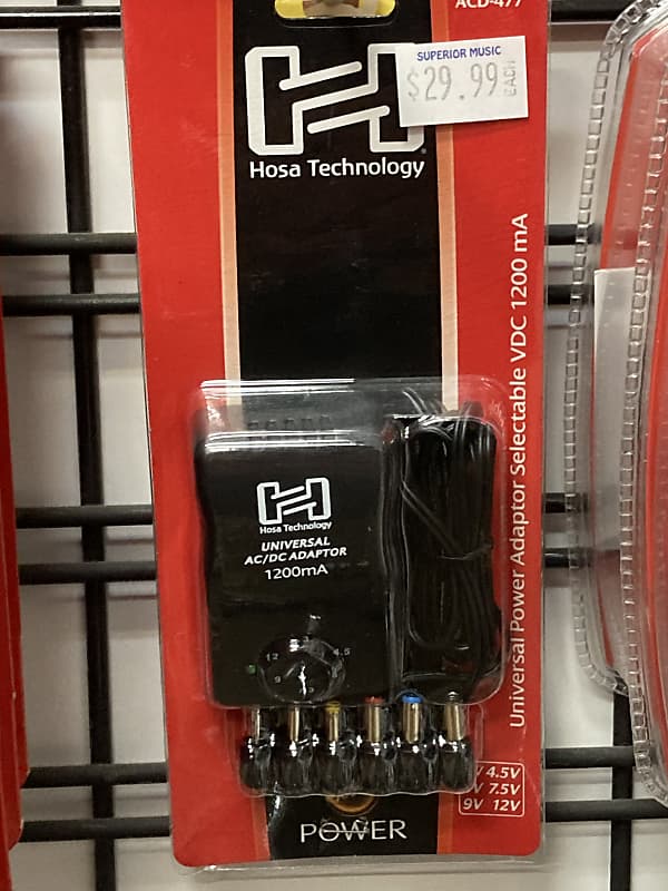 Hosa Universal power adapter selectable VDC 1200mA 2023 - New | Reverb Hosa Universal power adapter selectable VDC 1200mA 2023 - New | Reverb