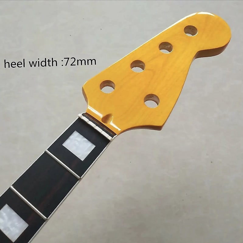 Yellow 5 String Bass Guitar Maple Neck and Rosewood | Reverb