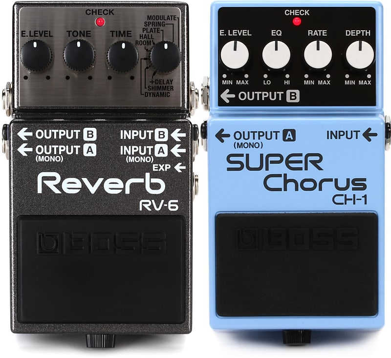 Boss RV-6 Digital Reverb Pedal Bundle with Boss CH-1 Stereo | Reverb