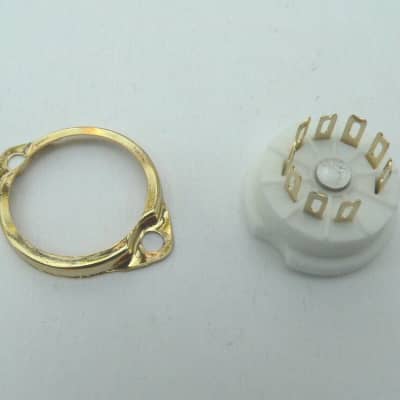 B9A ceramic 9 pin Gold Chassis Socket for Valve Guitar | Reverb UK