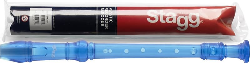 Soprano recorder with baroque fingering, translucent blue | Reverb