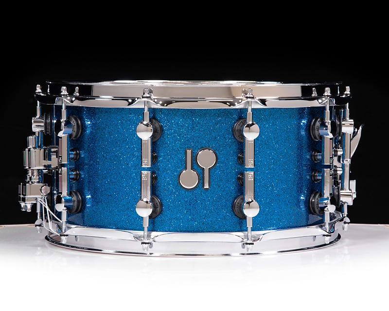 Sonor SQ2 14"x7" Medium Beech Snare - Blue Sparkle | Reverb