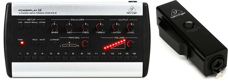 Behringer Powerplay P16-M 16-channel Digital Personal Mixer | Reverb