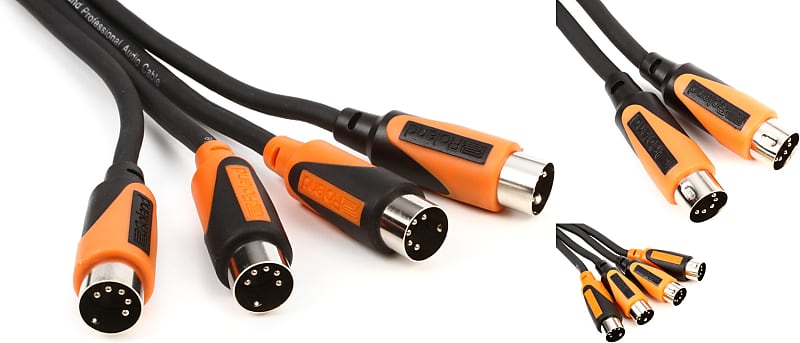 Roland RMIDI-B10-DUAL Black Series Dual MIDI Cable - 10 foot | Reverb