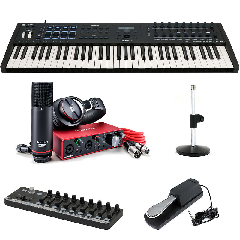 Arturia Keylab 61 MKII + Studio Bundle with Fader Controller | Reverb