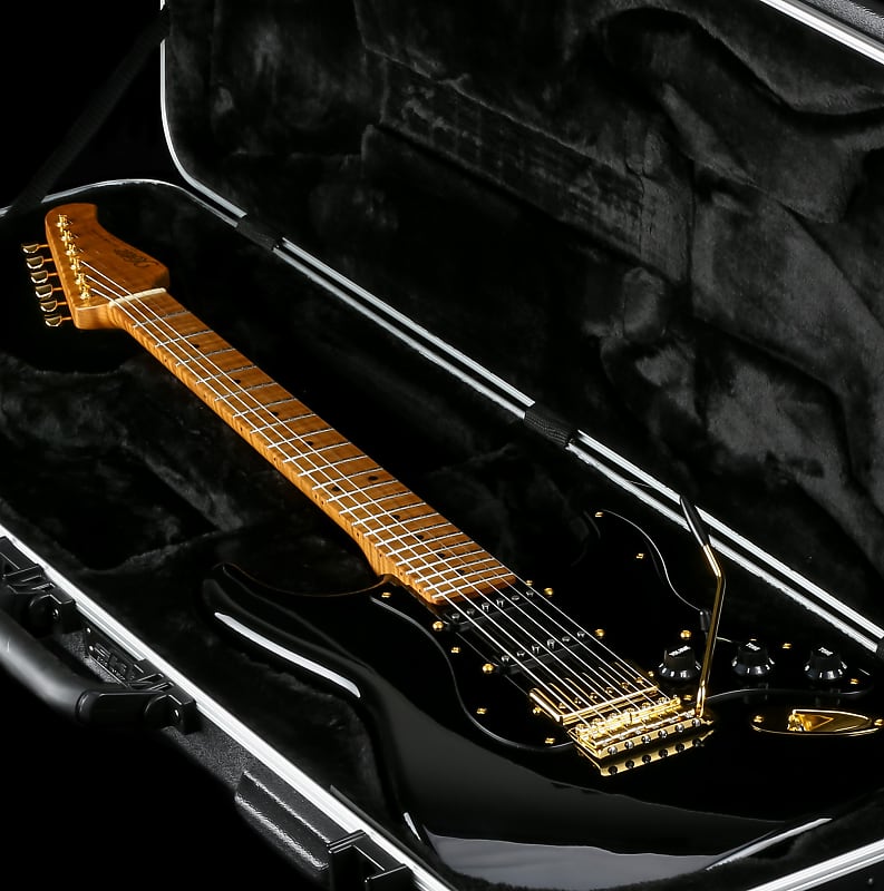Xotic XSC-2 2022 Black Gold Hardware 5A Neck | Reverb