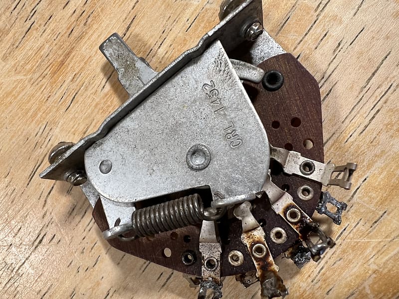 1955 Fender Telecaster CRL switch with slot head screws 1950s | Reverb
