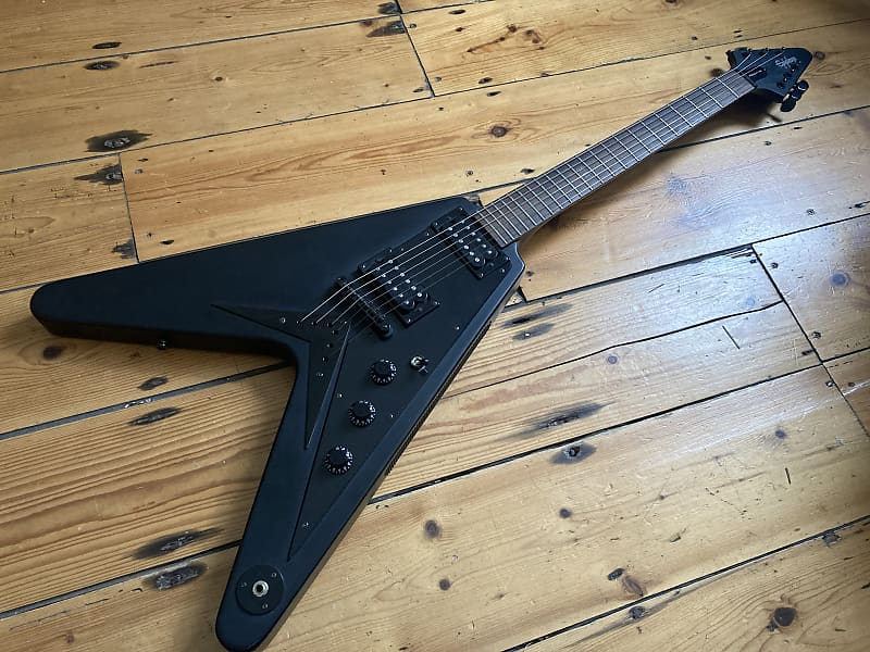 Epiphone Flying V Gothic Electric Guitar 2005 Korea Matt | Reverb UK