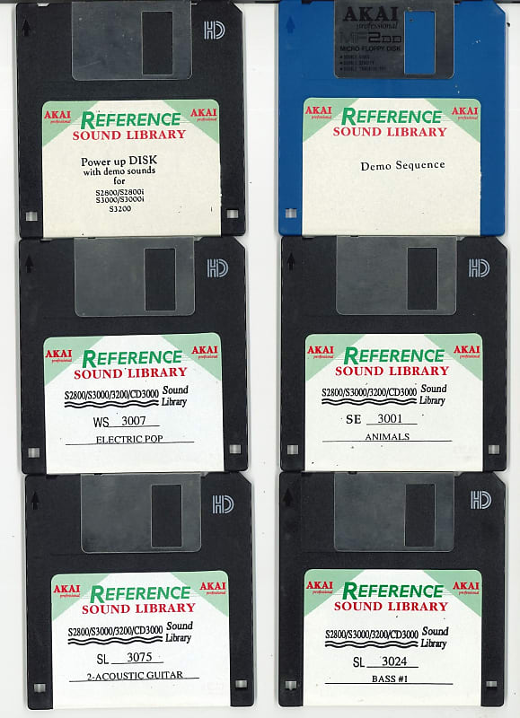 Set 12 Micro Floppy Disk AKAI per S2800, S2800i, S3000, | Reverb