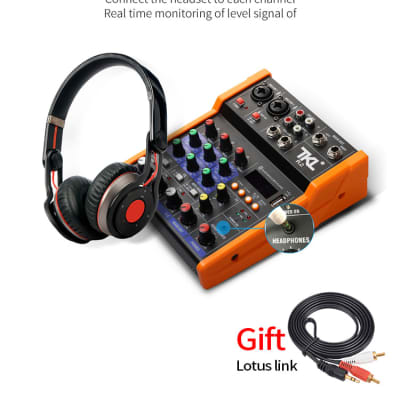 4 Channel Mixer Bluetooth USB Wireless w/ 2 Microphones small | Reverb