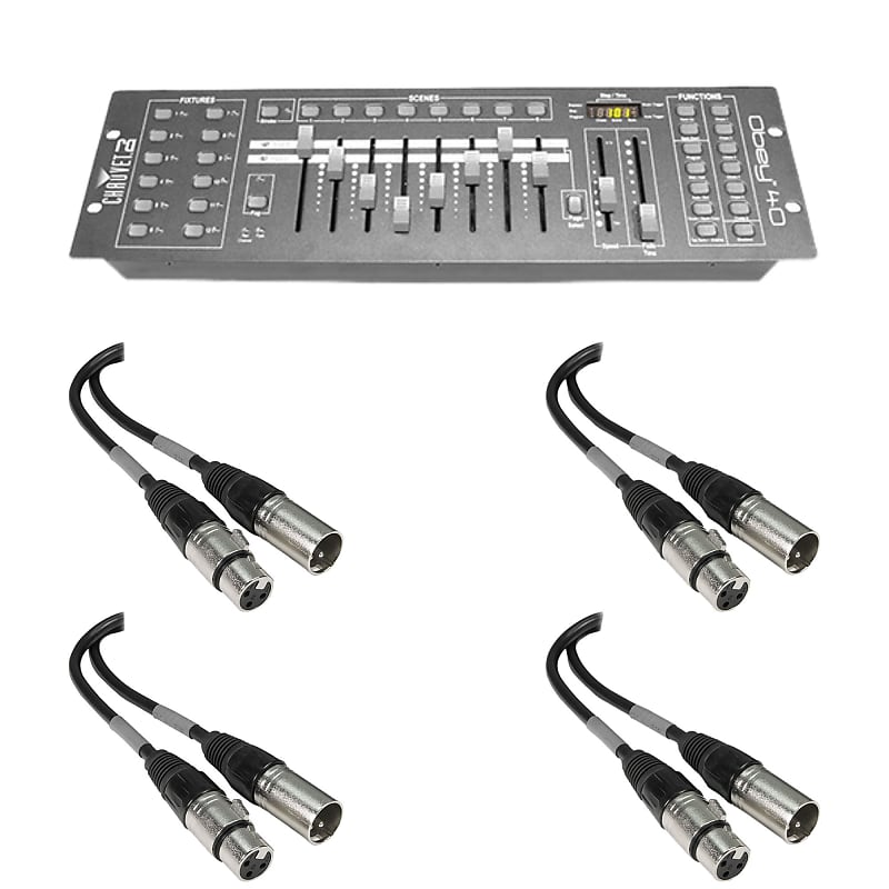 Chauvet DJ Obey 40 192-Ch DMX Lighting Controller with 3x 10' | Reverb