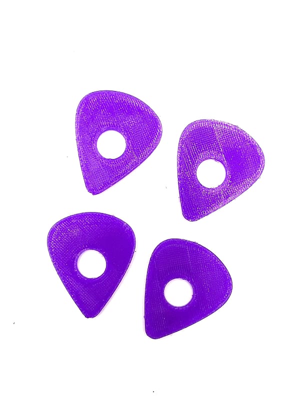 Pick Shaped Strap Blocks 4 Pack - Translucent Purple | Reverb