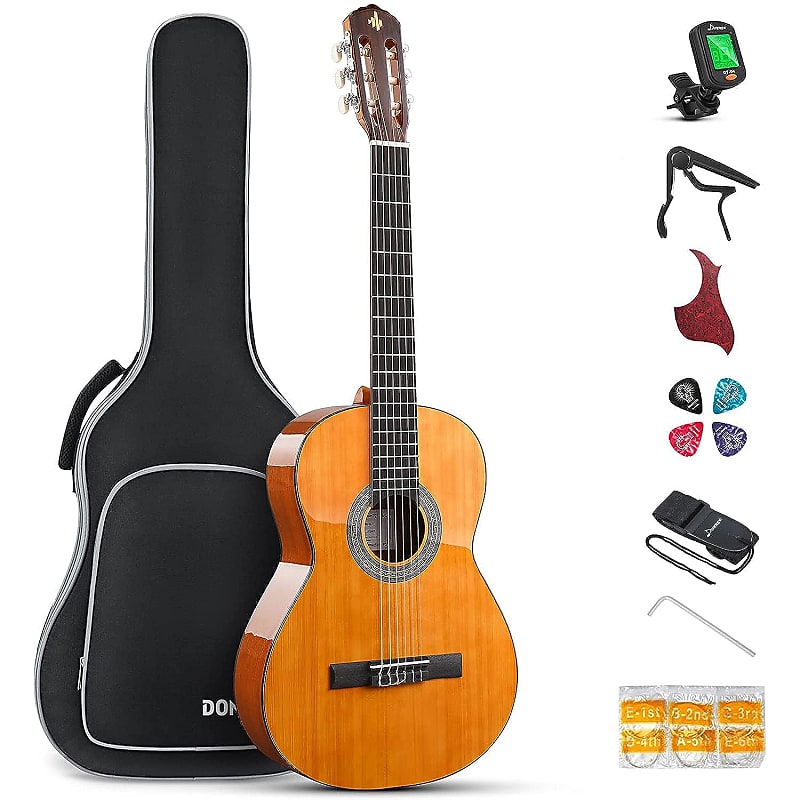 39 Inch Classical Guitar Full Size Brown Acoustic Guitar | Reverb