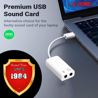 External USB 2.0 3D Virtual 7.1 Channel Audio Sound Card | Reverb