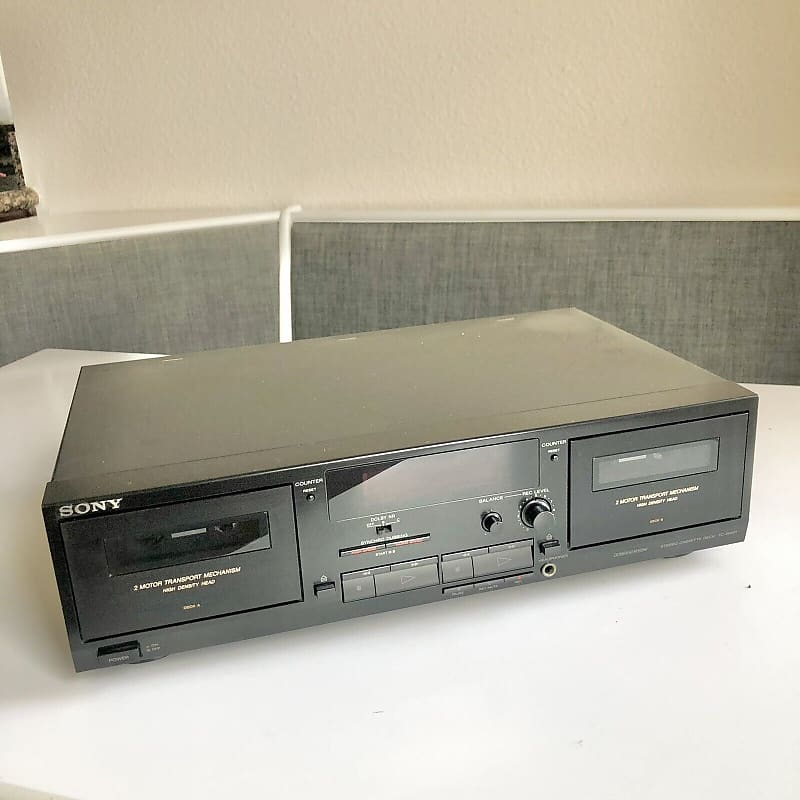 Sony TC-W490 Dual Stereo Cassette Deck Recorder. New Belts. | Reverb