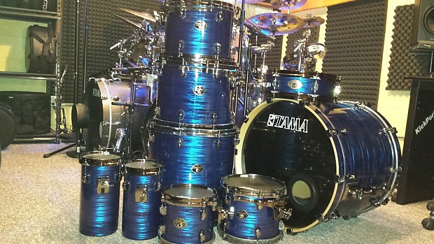 Tama Starclassic Maple EFX 9pc Kit, Blue Silk, w/matching | Reverb