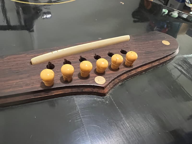 6 Vintage 1960s Fender acoustic guitar bridge pins | Reverb