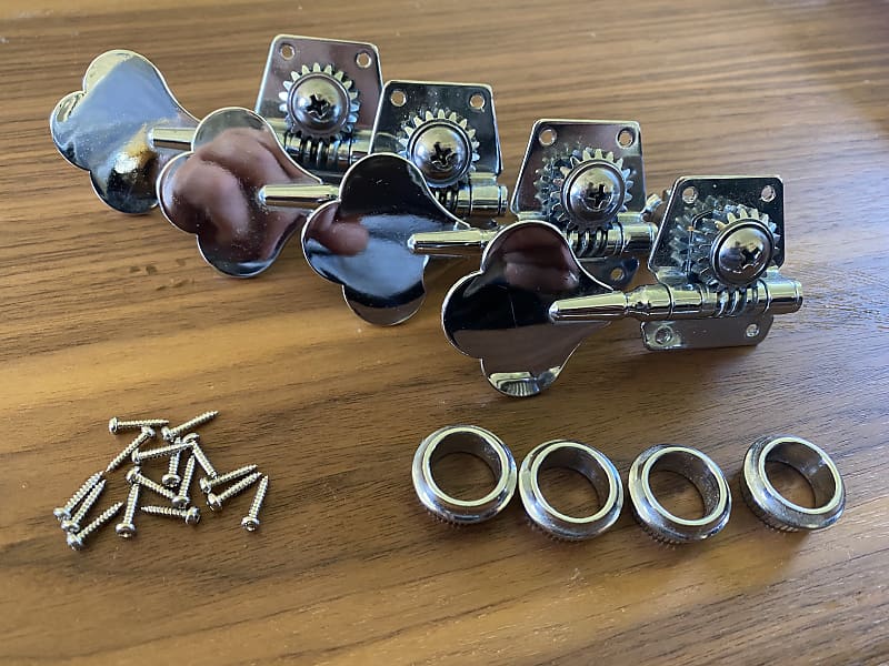 Bass Tuning Machines, Chrome | Reverb