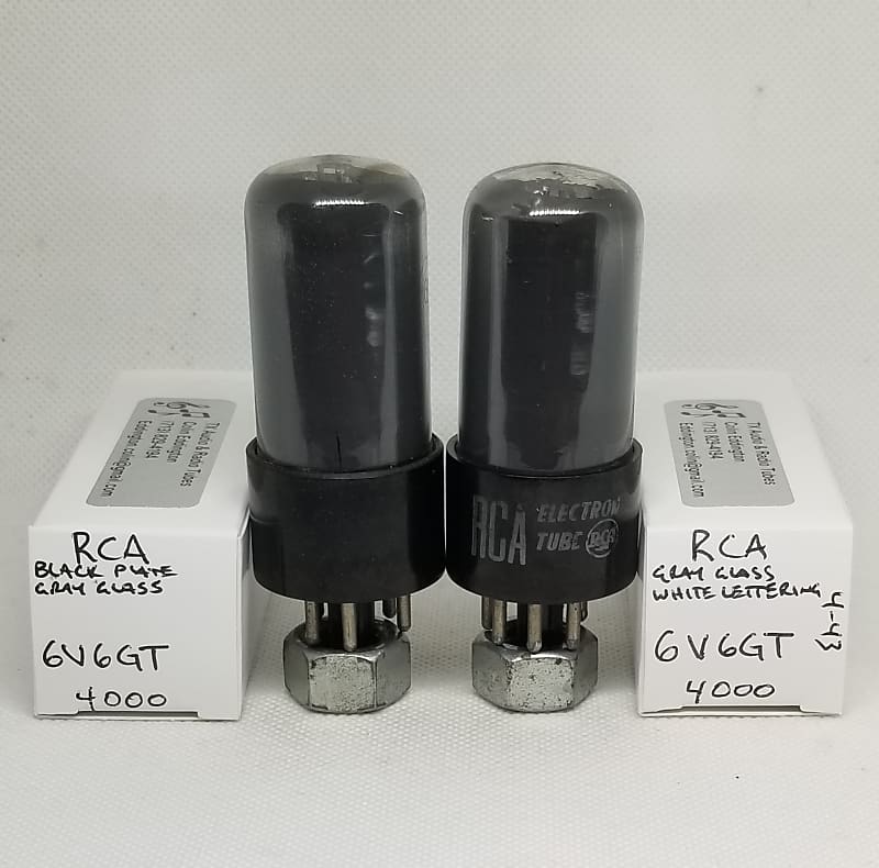 RCA 6V6GT Gray Glass Perfectly Matched Pair NOS 6V6 6V6GT | Reverb UK