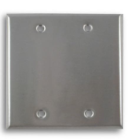 Blank Dual Gang Blank Stainless Steel Wall Plate | Reverb