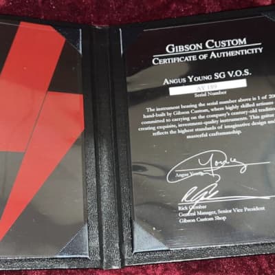 Gibson Custom Shop Angus Young Signature SG VOS 2010 - Angus | Reverb