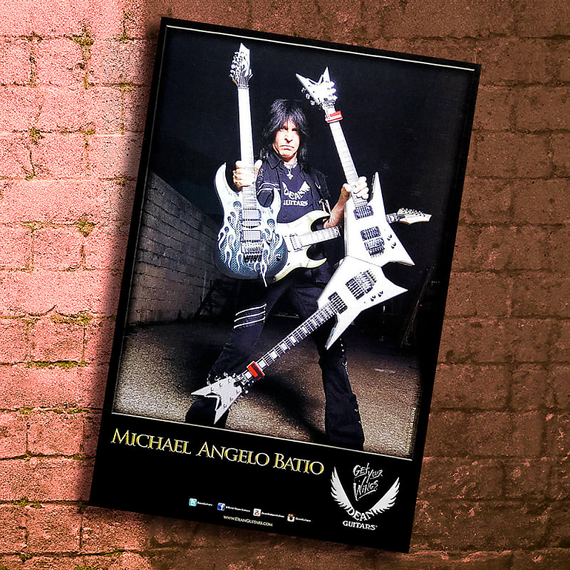 DEAN GUITARS MICHAEL ANGELO BATIO MANOWAR POSTER INSANELY | Reverb