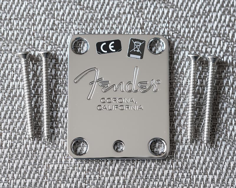 Genuine Fender Stratocaster 4-Bolt Micro Tilt Neck Plate with | Reverb